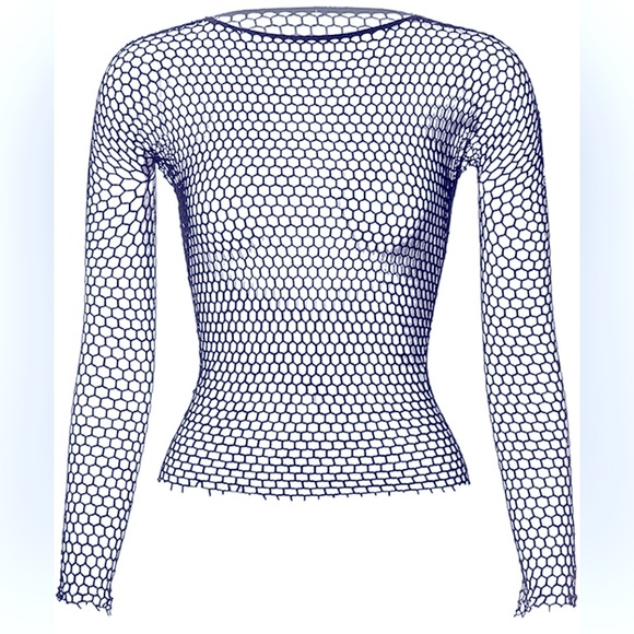 Tops | Fishnet Rhinestone Top | Poshmark